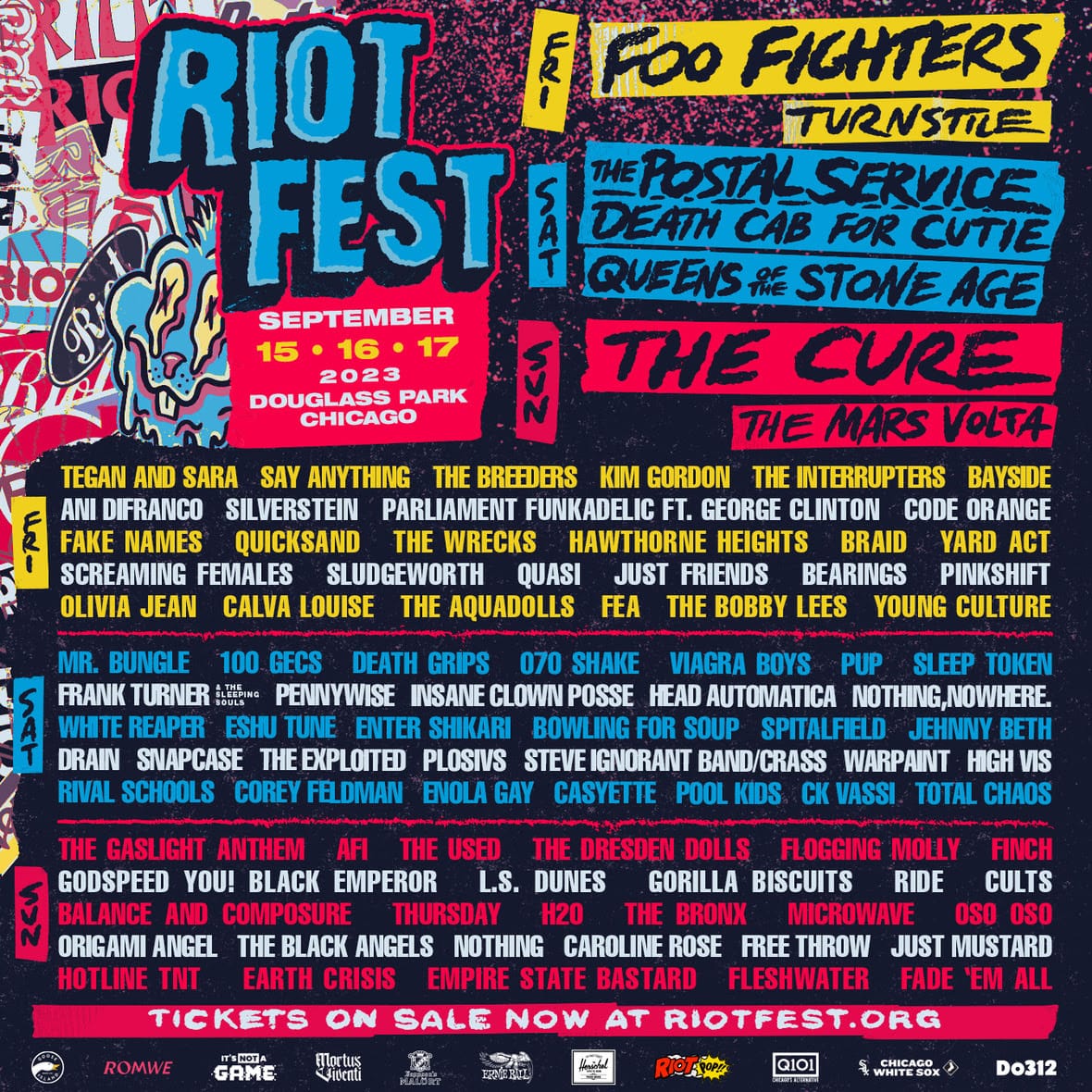 Riot Fest Announces full album plays from stellar artists - Scrink.com